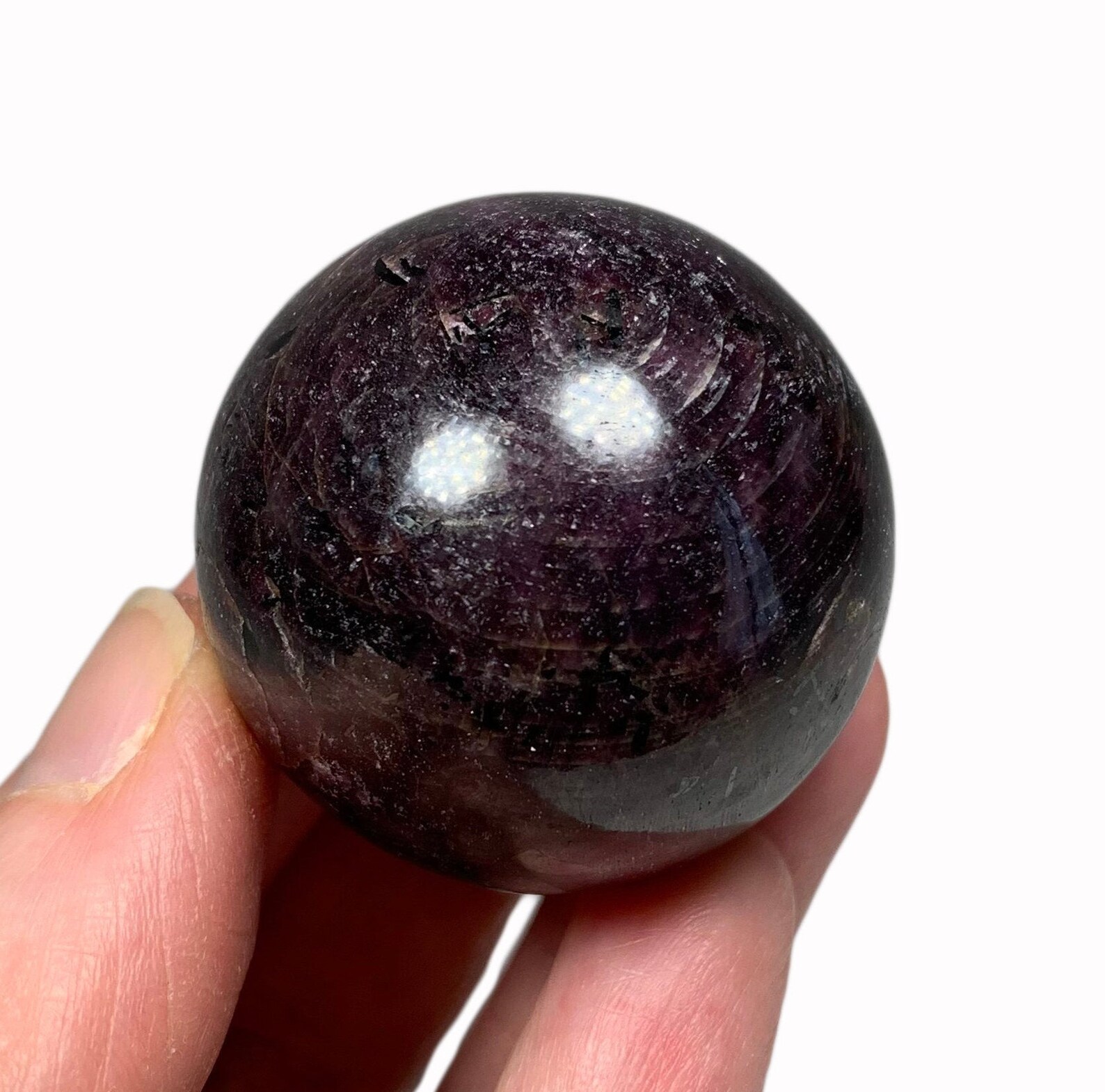 RUBY SPHERE 37mm Natural Crystal Ball Collectible Stone - Etsy