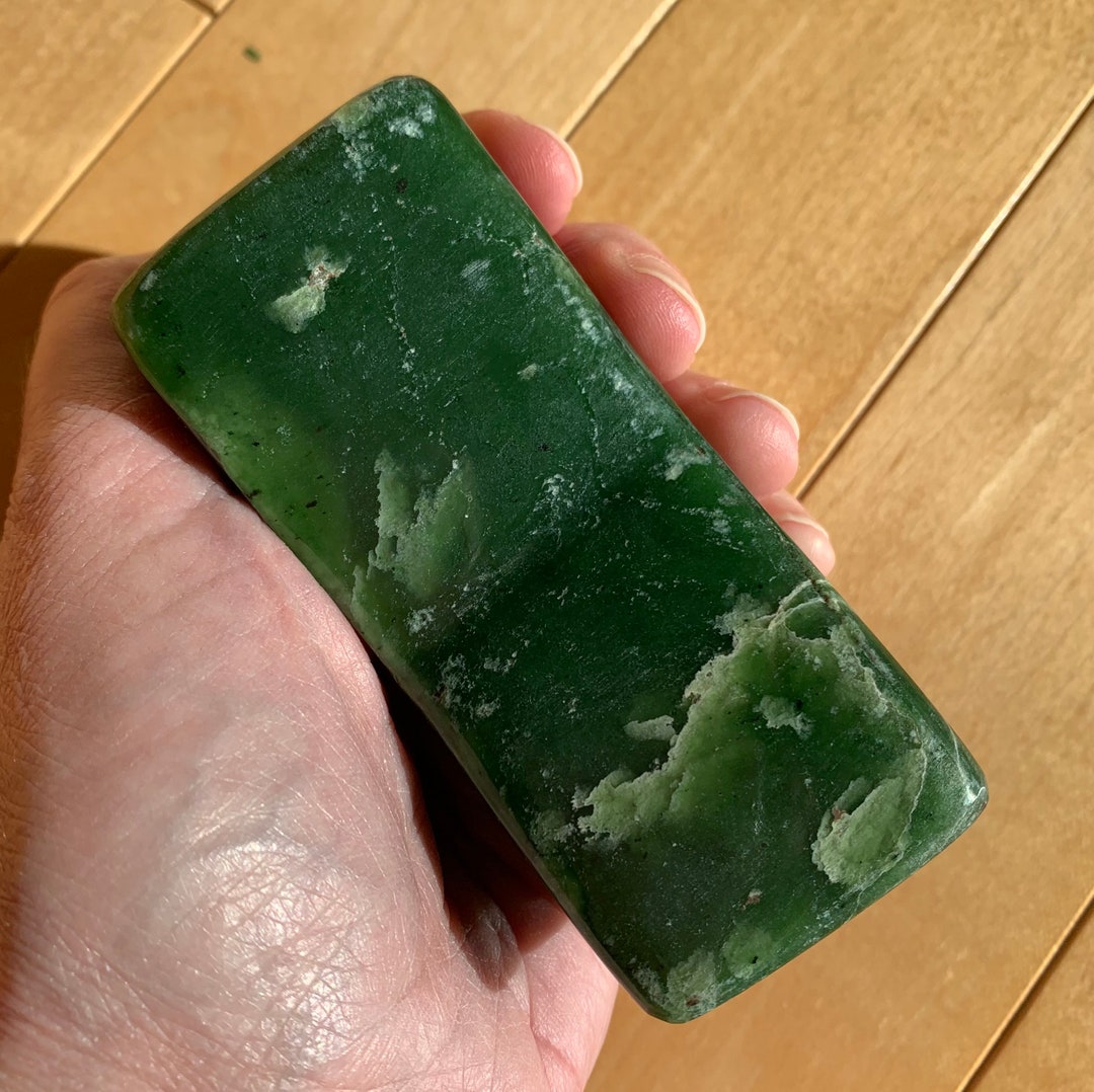 NEPHRITE Crystal 3.5 Nephrite Jade Stone Block - Etsy