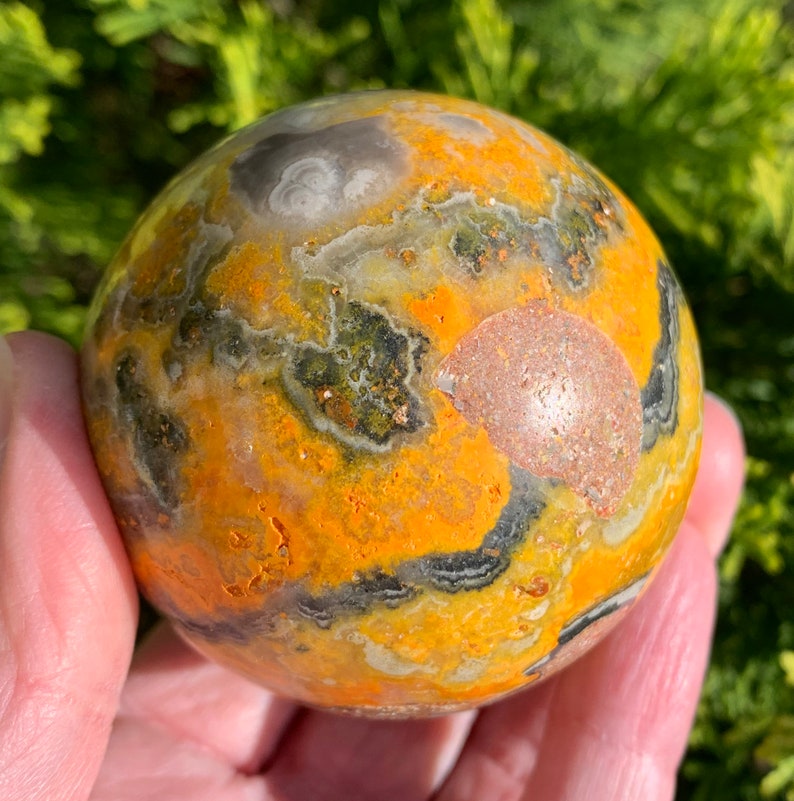 58mm BUMBLEBEE JASPER SPHERE Natural Crystal Ball Polished - Etsy