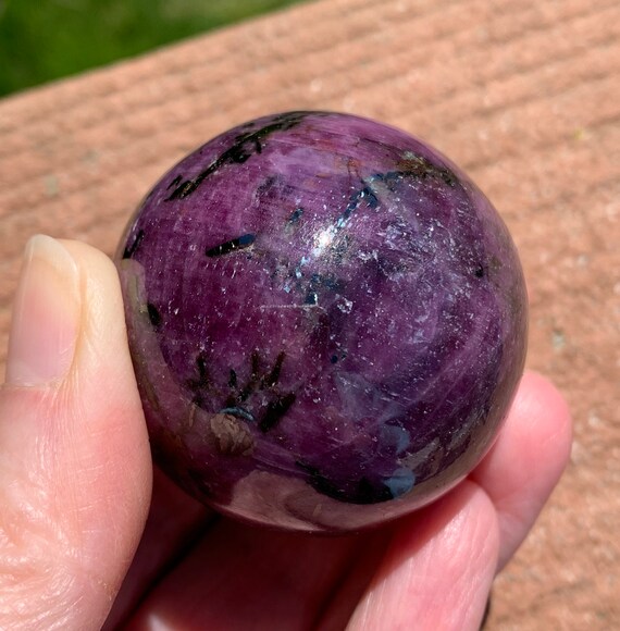 46mm RUBY SPHERE Natural Crystal Ball Collectible Stone | Etsy