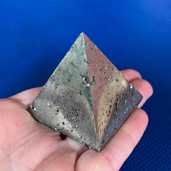 44mm PYRITE Pyramid Natural Stone Healing Crystal | Etsy