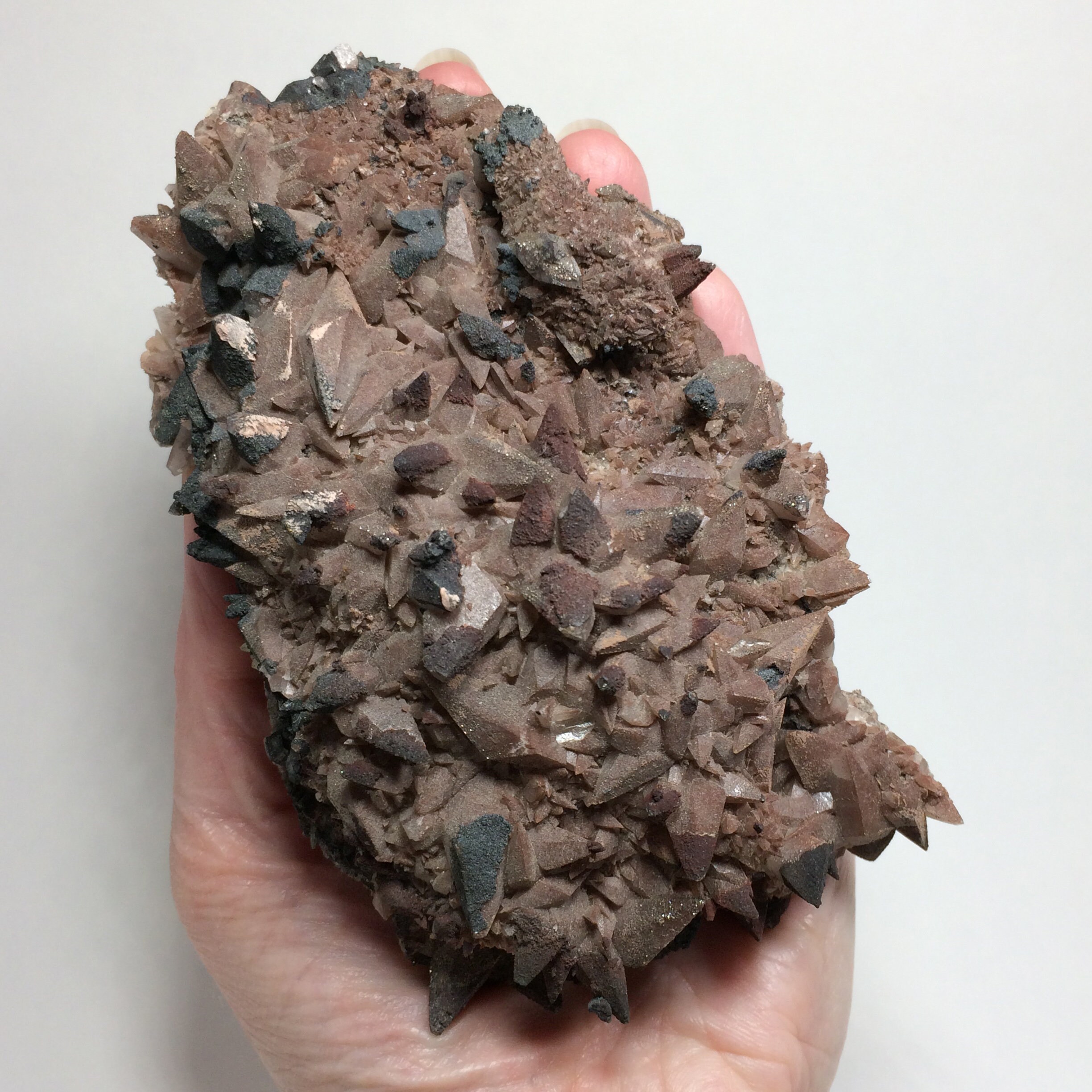 CHOCOLATE CALCITE Crystal Cluster Calcite with Barite | Etsy