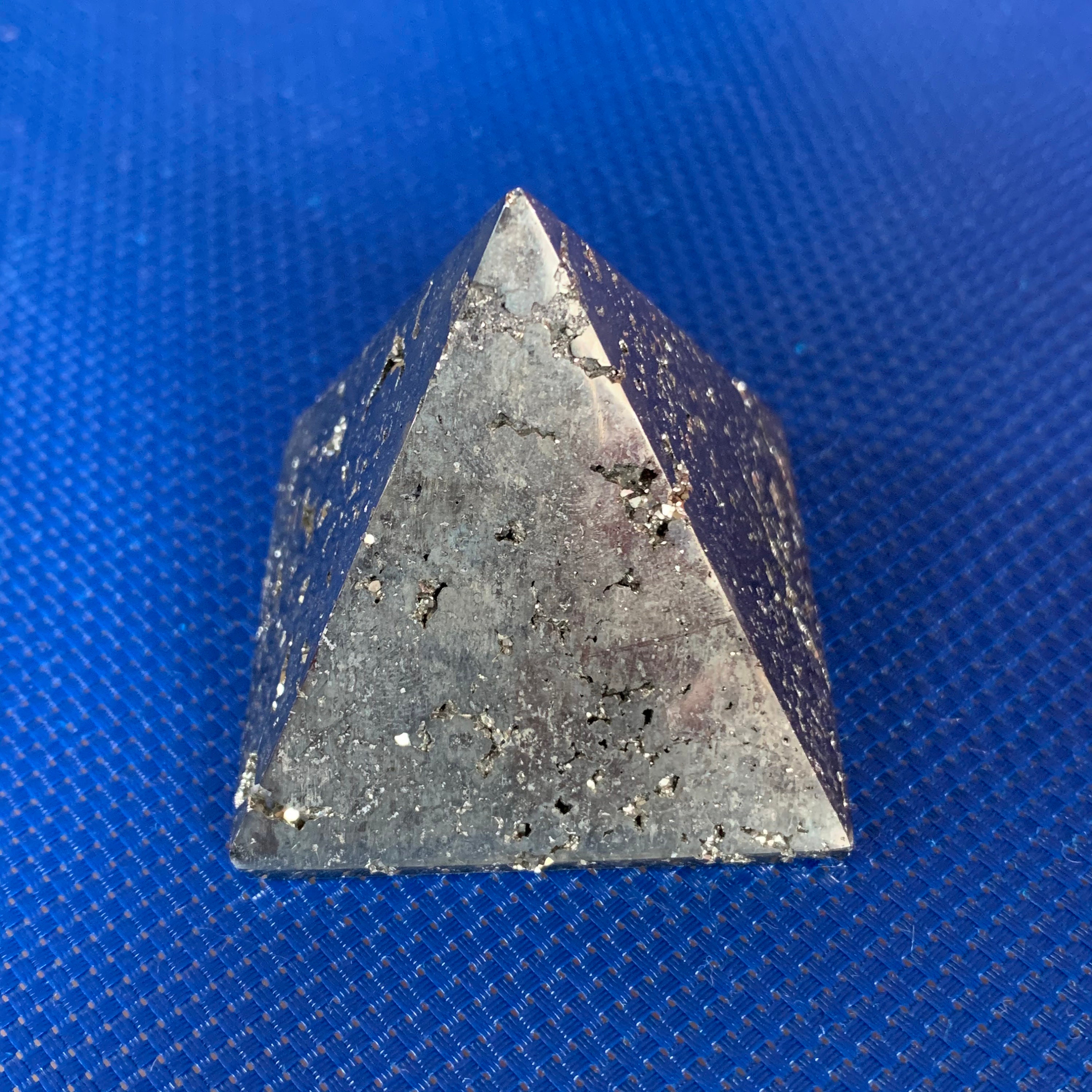 44mm PYRITE Pyramid - Natural Stone - Healing Crystal - Crystal Grid ...