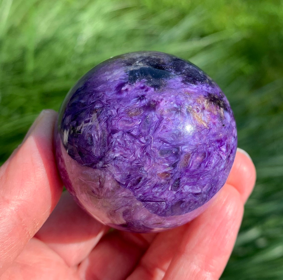 CHAROITE SPHERE 50mm - Genuine Crystal Ball - 168g - Etsy