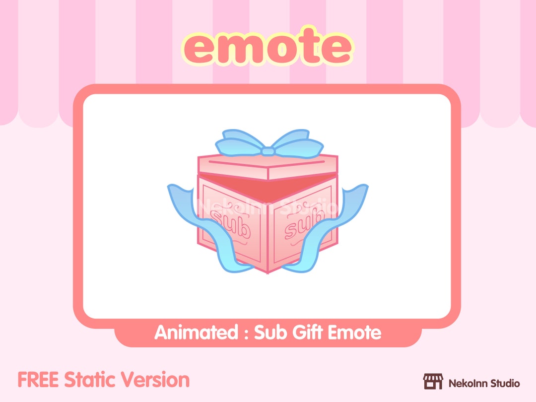 Animated Emote : Sub Gift Emote Emotes for Twitch & Discord - Etsy