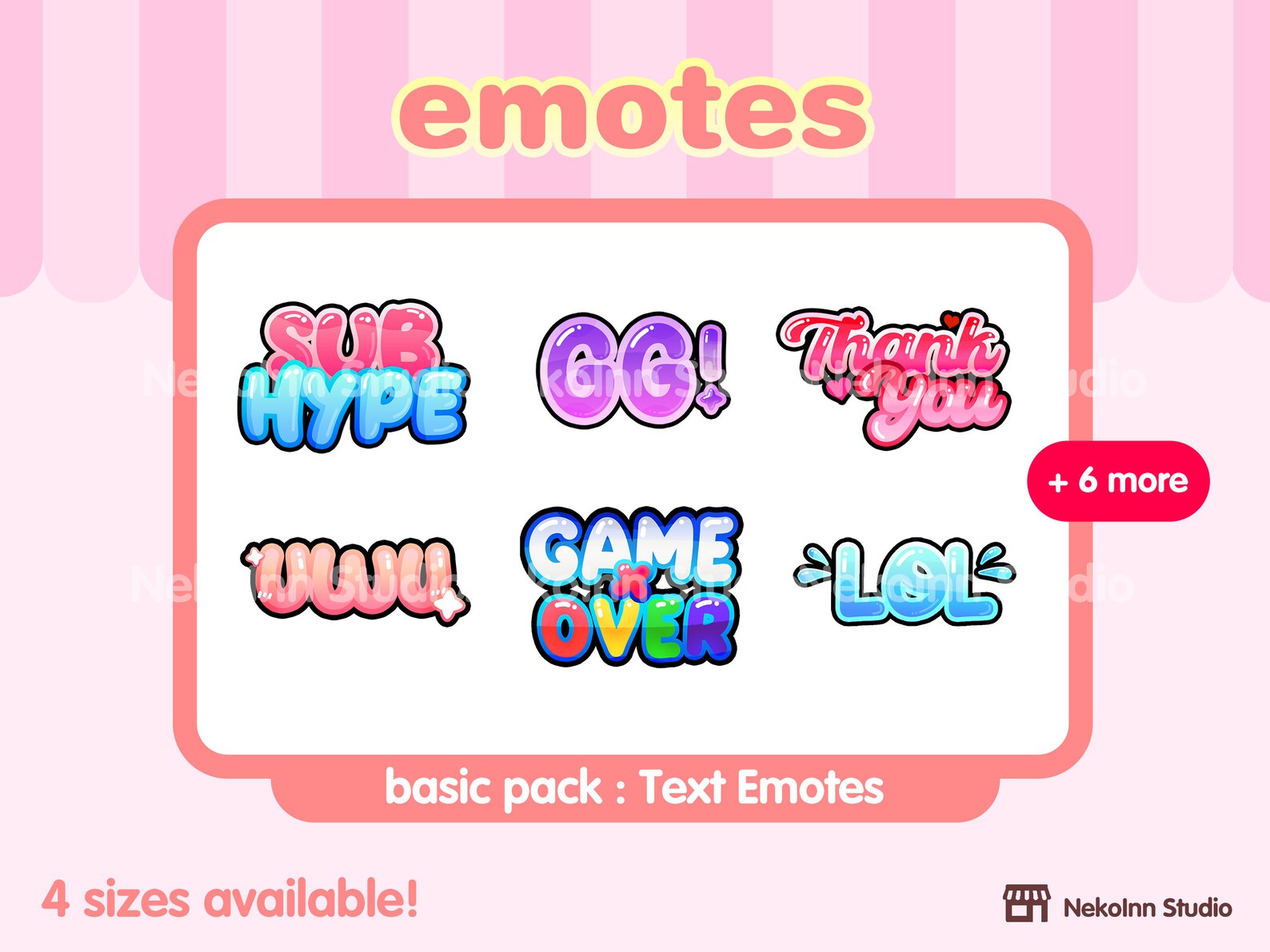 Basic Pack : Text Emotes 12 Designs High Quality Emotes for Twitch ...