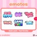 Basic Pack : Text Emotes 12 Designs High Quality Emotes for Twitch ...