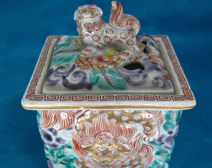Fine Antique Japanese Meiji Period Porcelain Koro Incense Burner ...