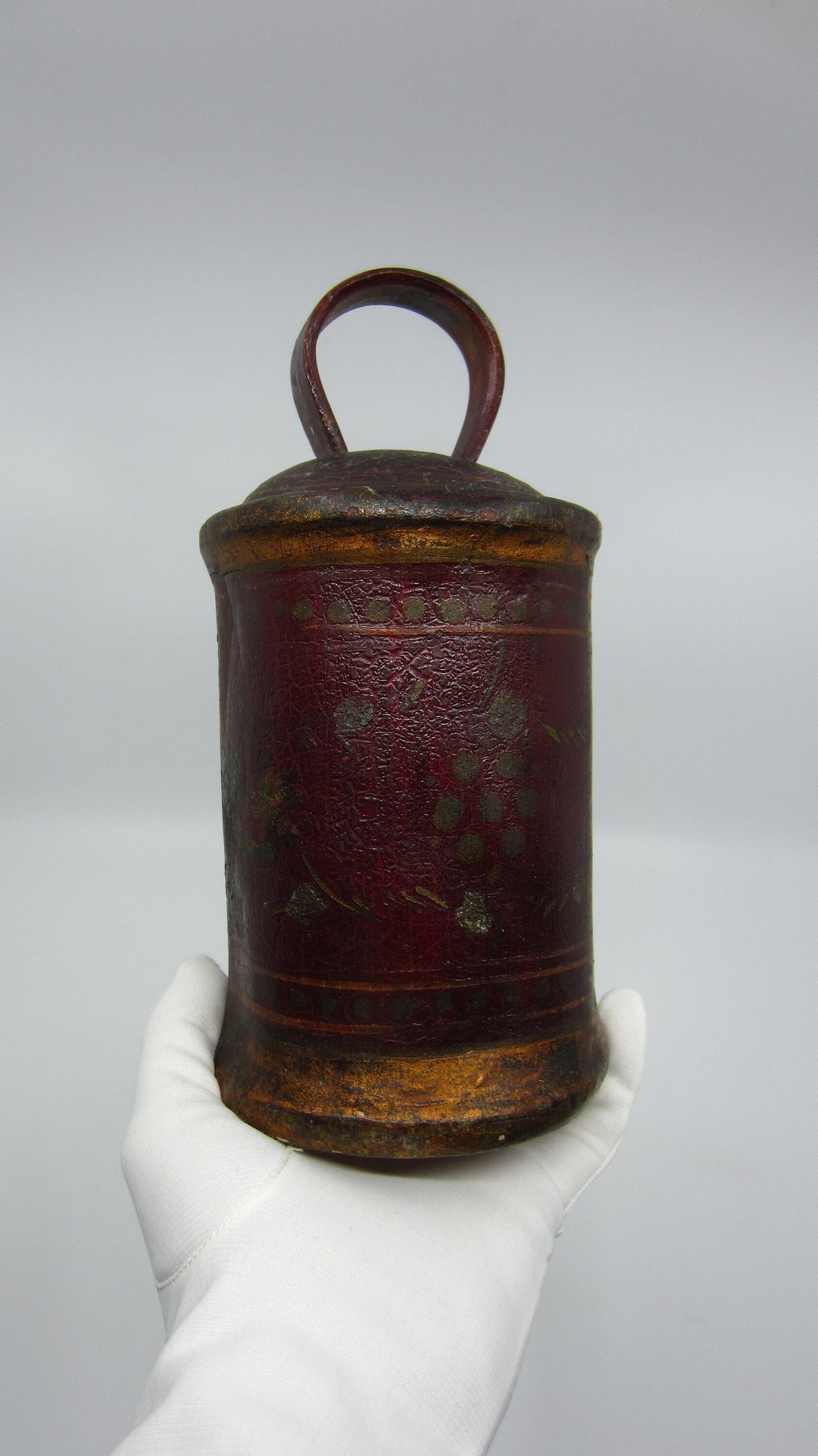 Antique Swedish or Norwegian Painted Birch Bark Canister 1914 ...
