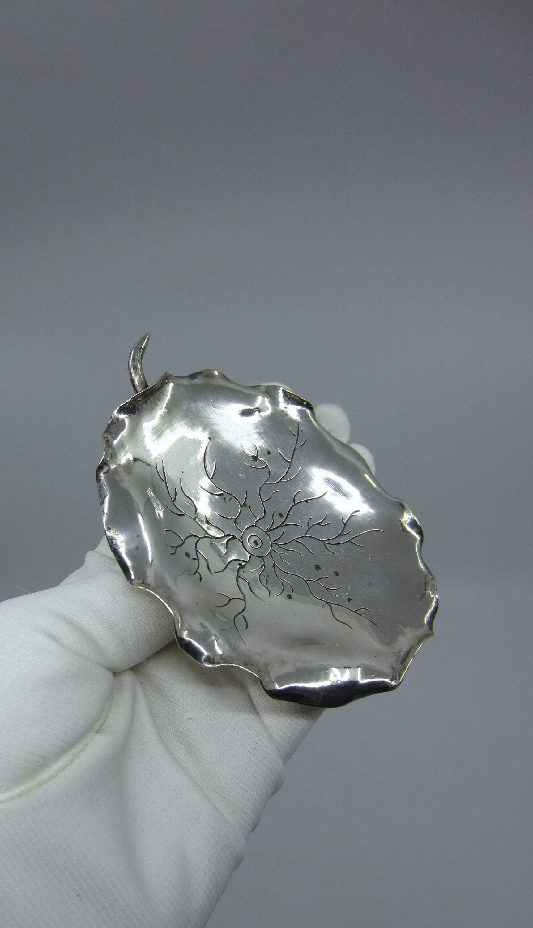 Antique Chinese Hung Chong & Co Sterling Silver Miniature Tray Organic ...