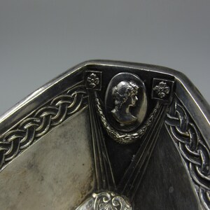 Antique German WMF Silverplated Hair Pin Tray / Trinket Dish Female ...
