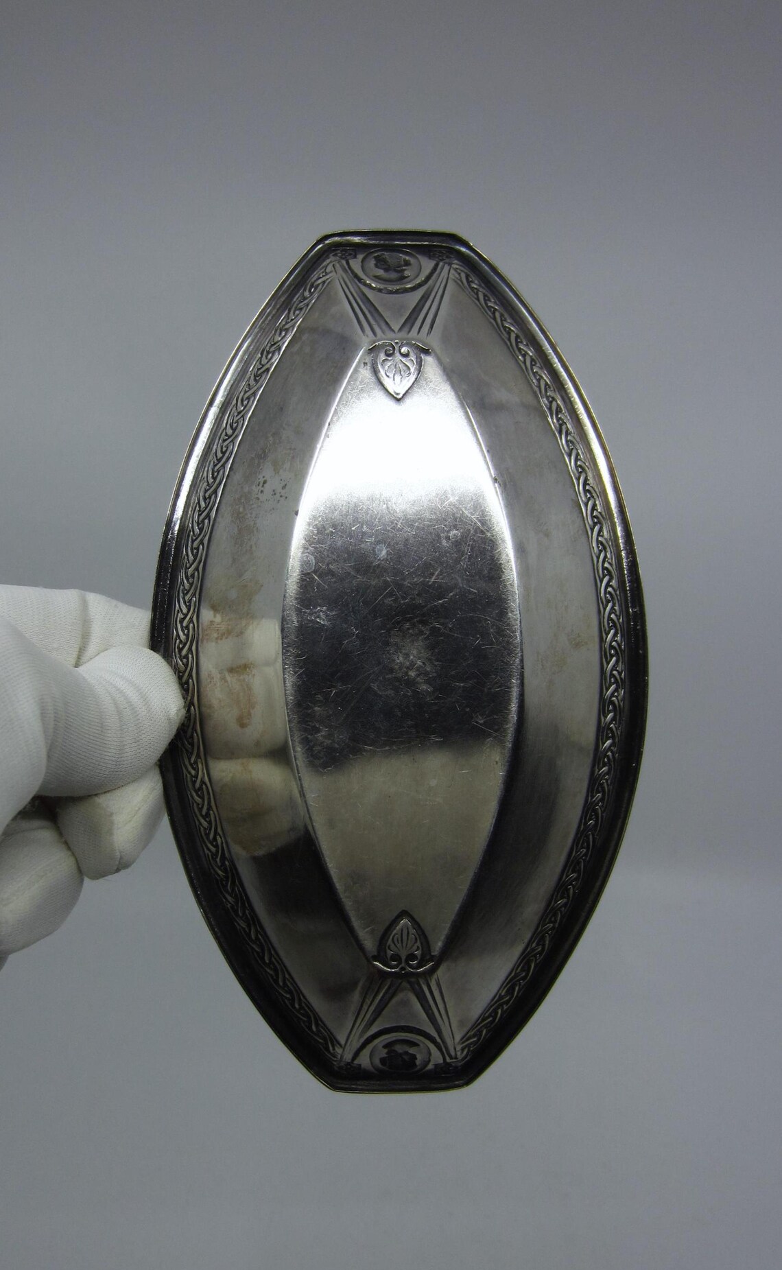 Antique German WMF Silverplated Hair Pin Tray / Trinket Dish Female ...