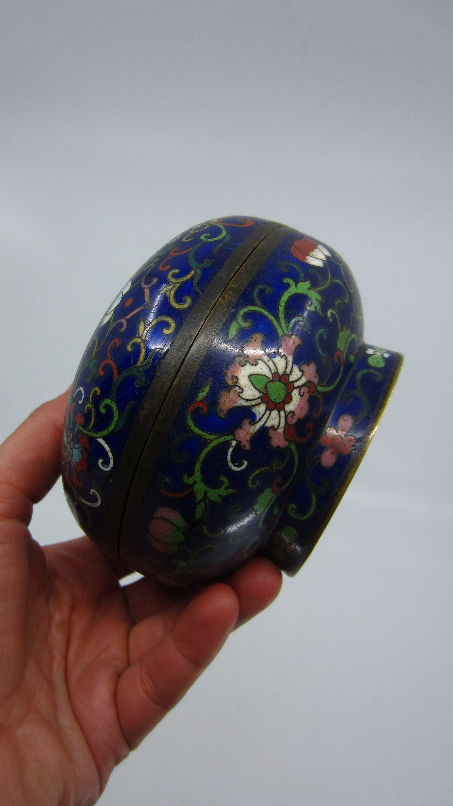 Rare vintage / antique Chinese cloisonne box with Three | Etsy