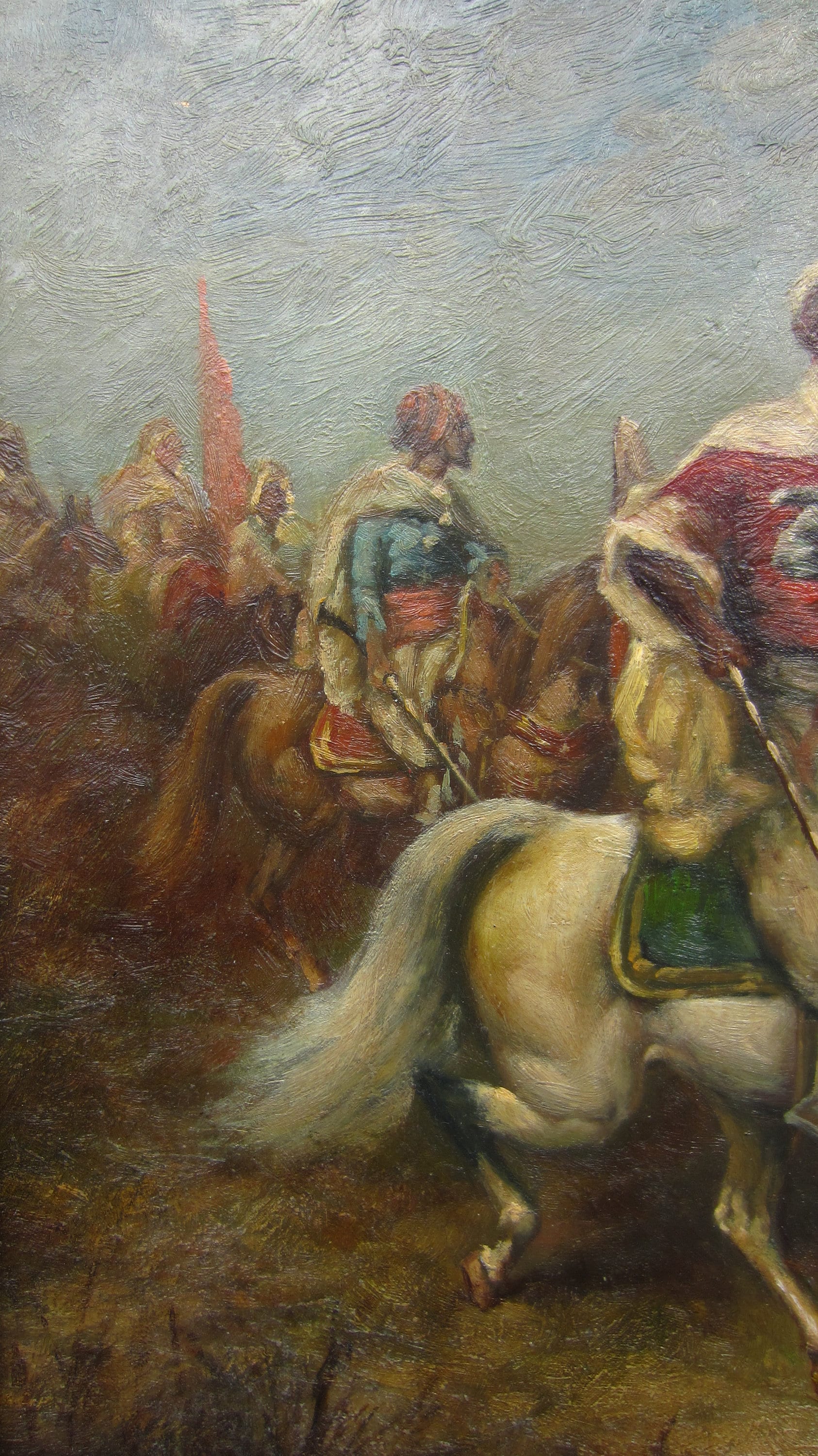 Antique signed oil painting after Adolf Schreyer Arab | Etsy