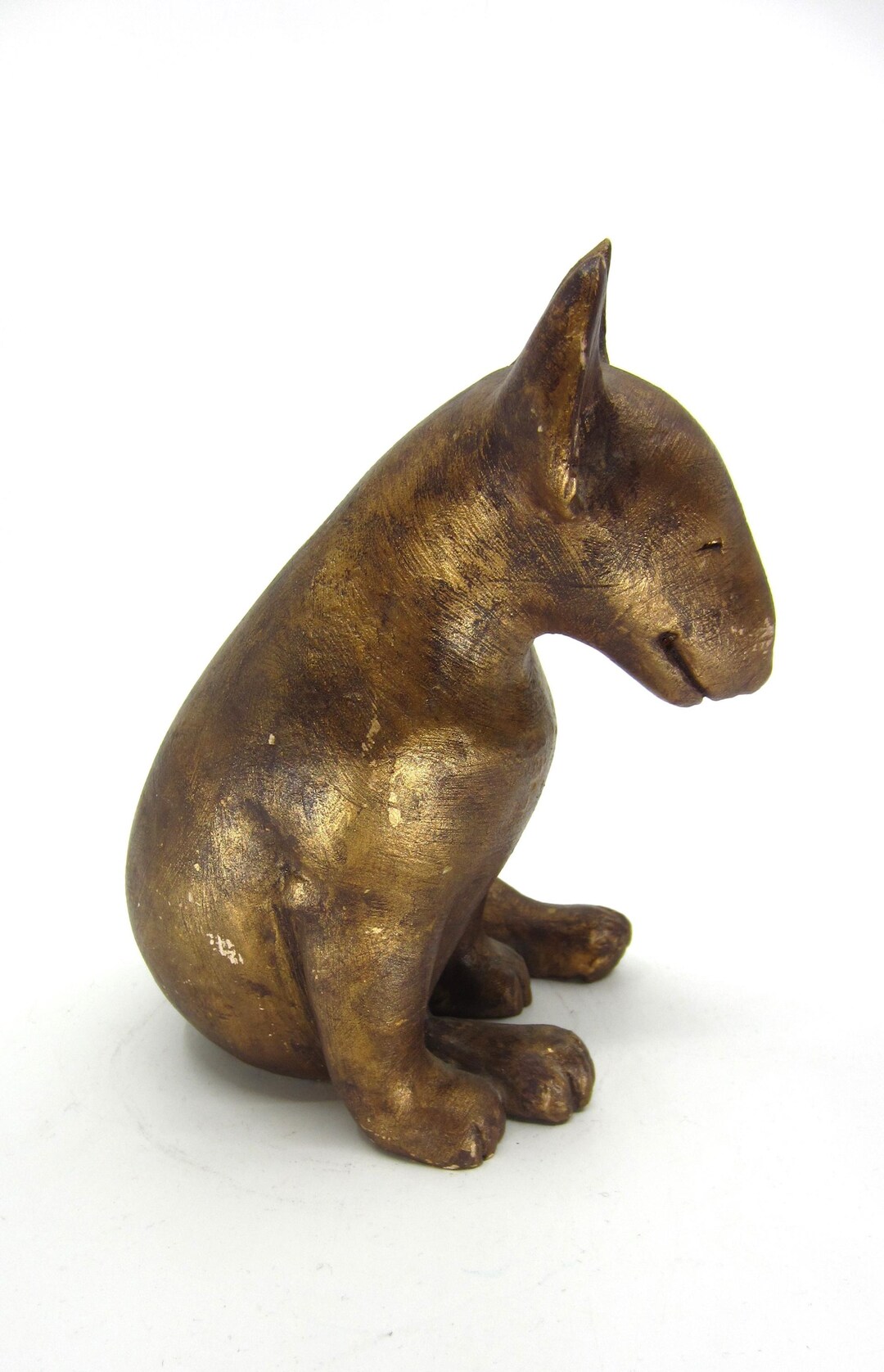 Vintage Swedish Sonja Petterson Gilded Plaster Bull Terrier Sculpture ...
