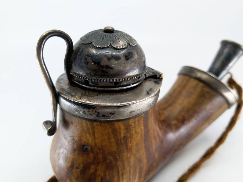 Antique Swedish Silver and Wood Pipe Head Made in 1862 Sweden ...
