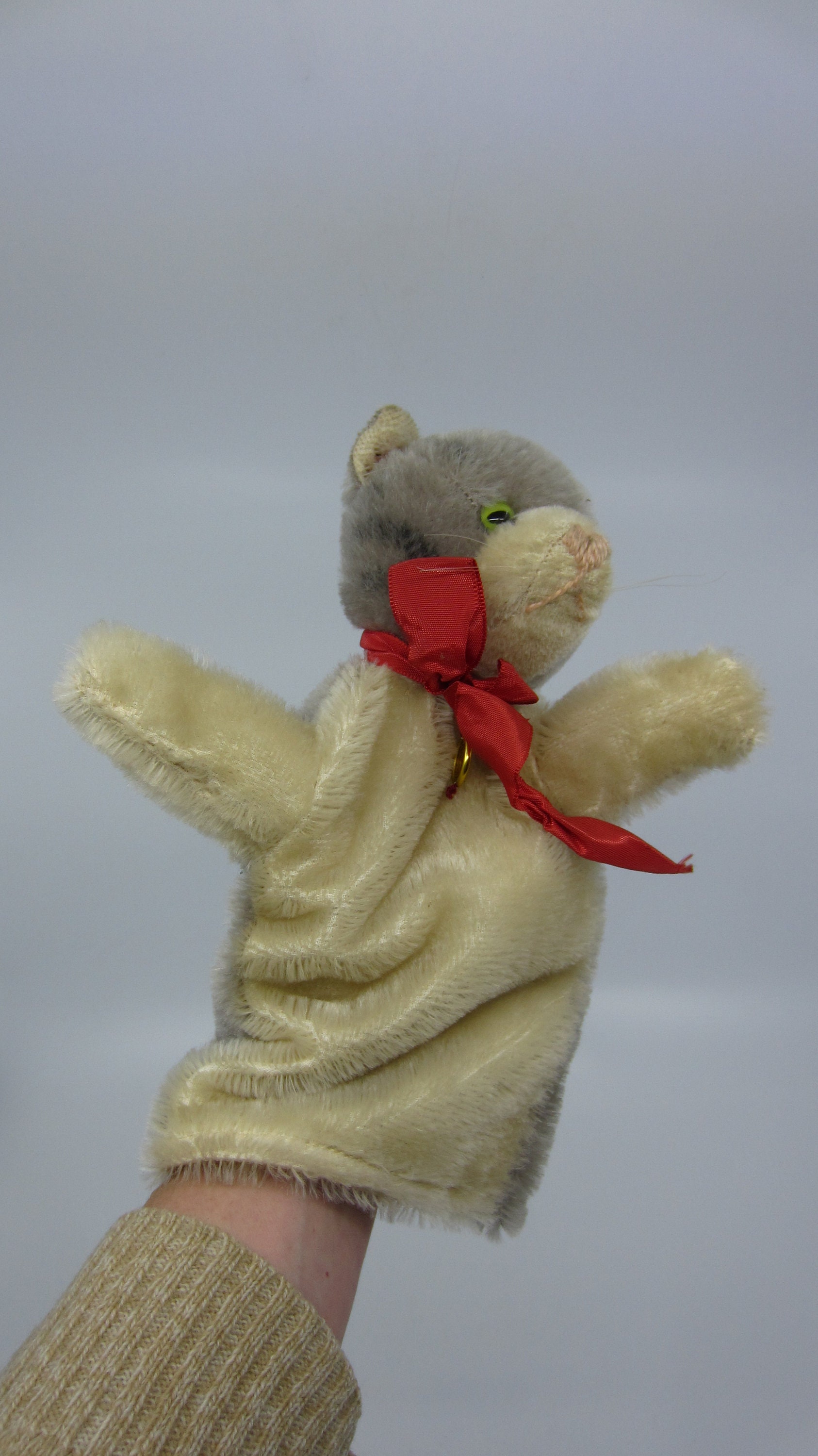 Vintage German Hermann Teddy original Cat toy / hand puppet | Etsy