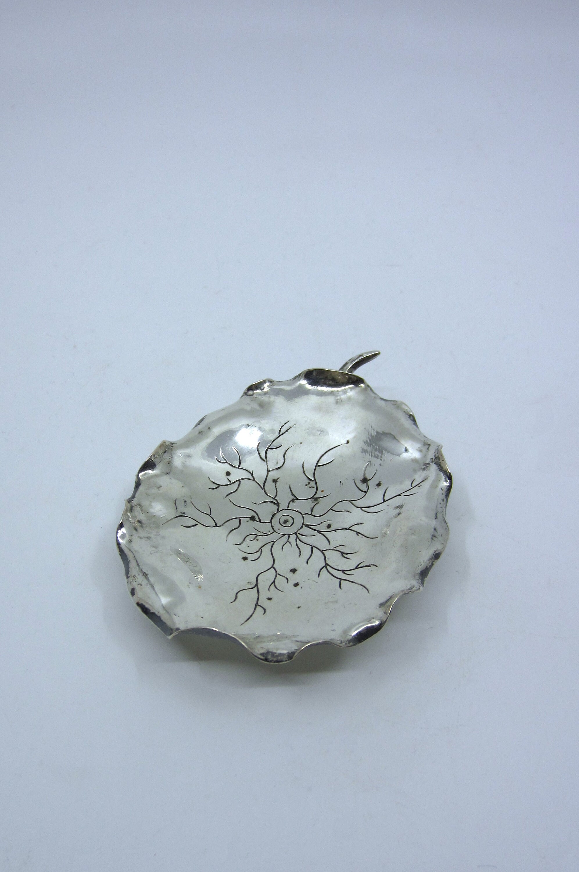 Antique Chinese Hung Chong & Co Sterling Silver Miniature Tray Organic ...