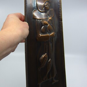 Stylish Mysterious Vintage Copper Wall Plaque Pierrot Holding a Cat and ...