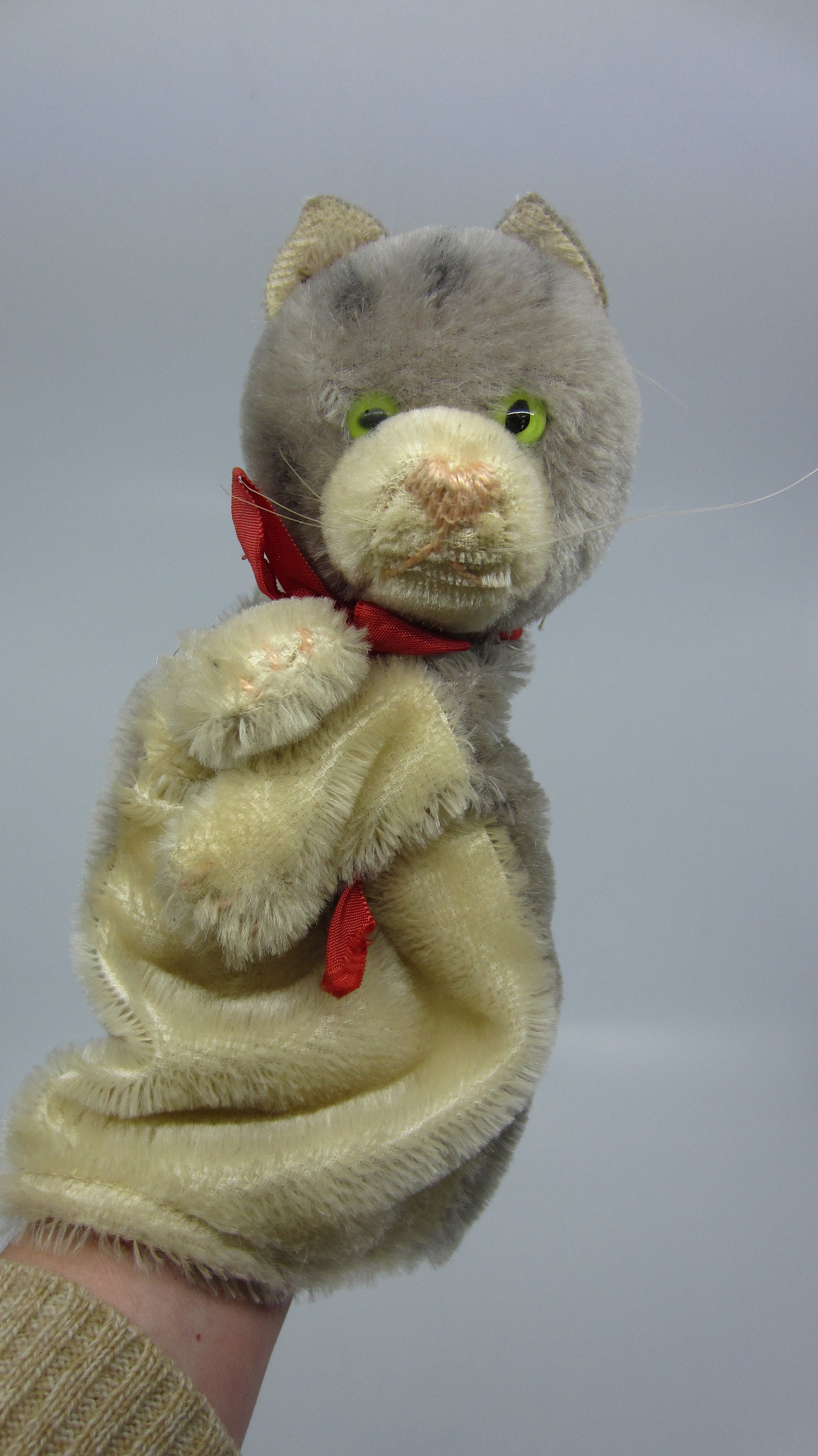 Vintage German Hermann Teddy original Cat toy / hand puppet | Etsy