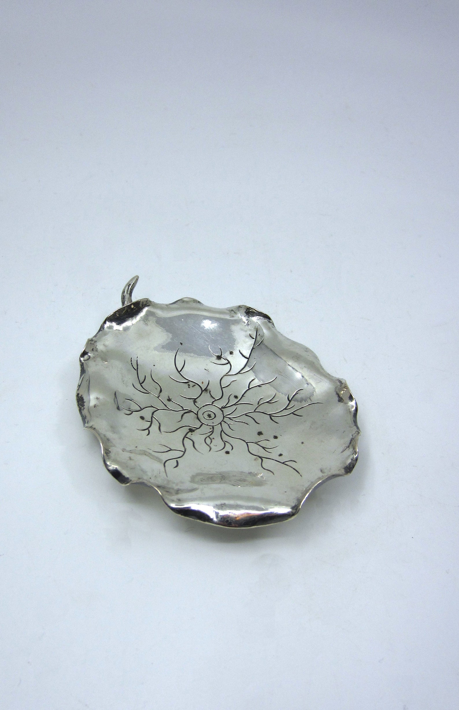 Antique Chinese Hung Chong & Co Sterling Silver Miniature Tray Organic ...