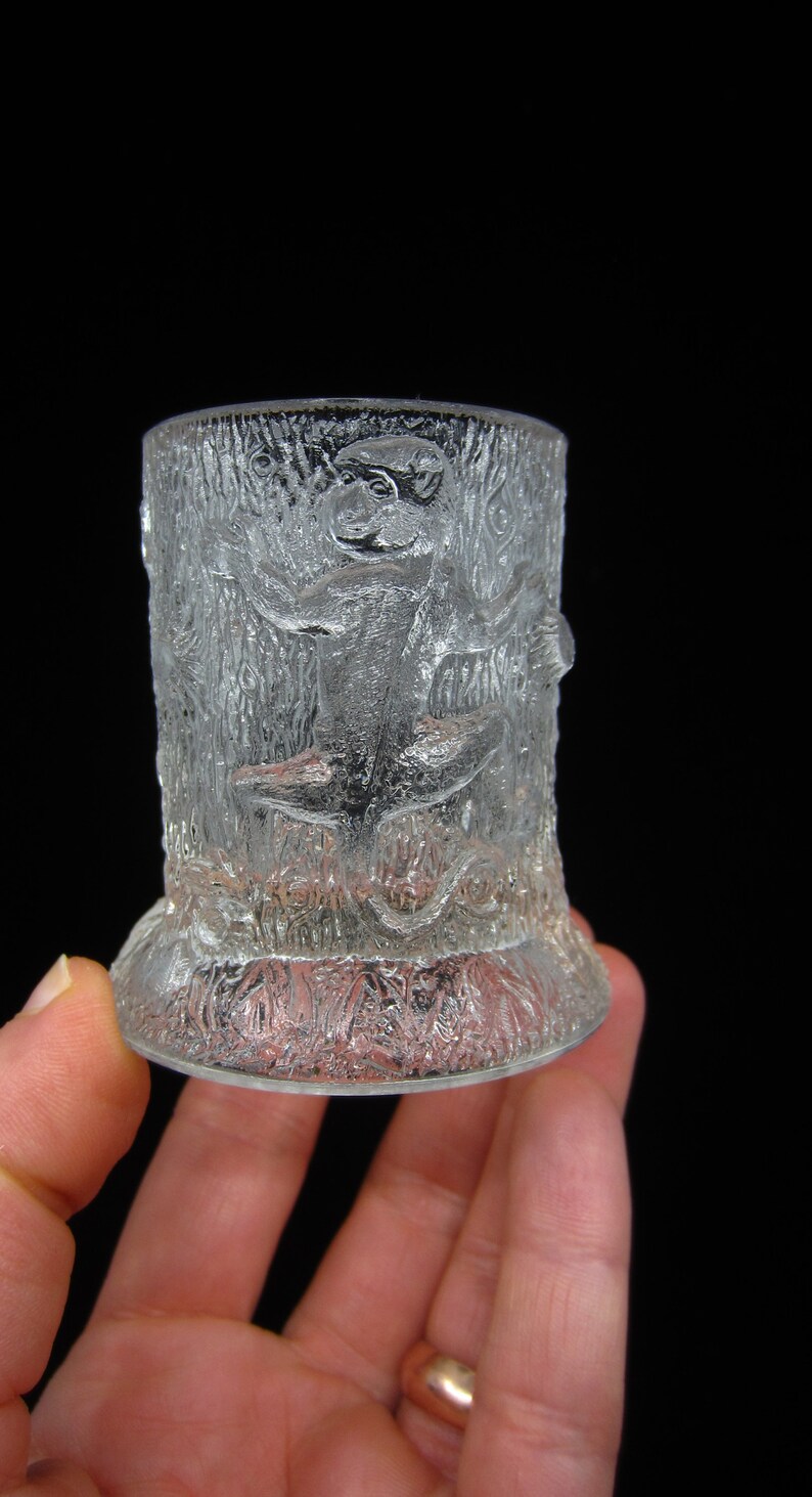 Antique American Clear Glass Toothpick Holder three Monkeys | Etsy