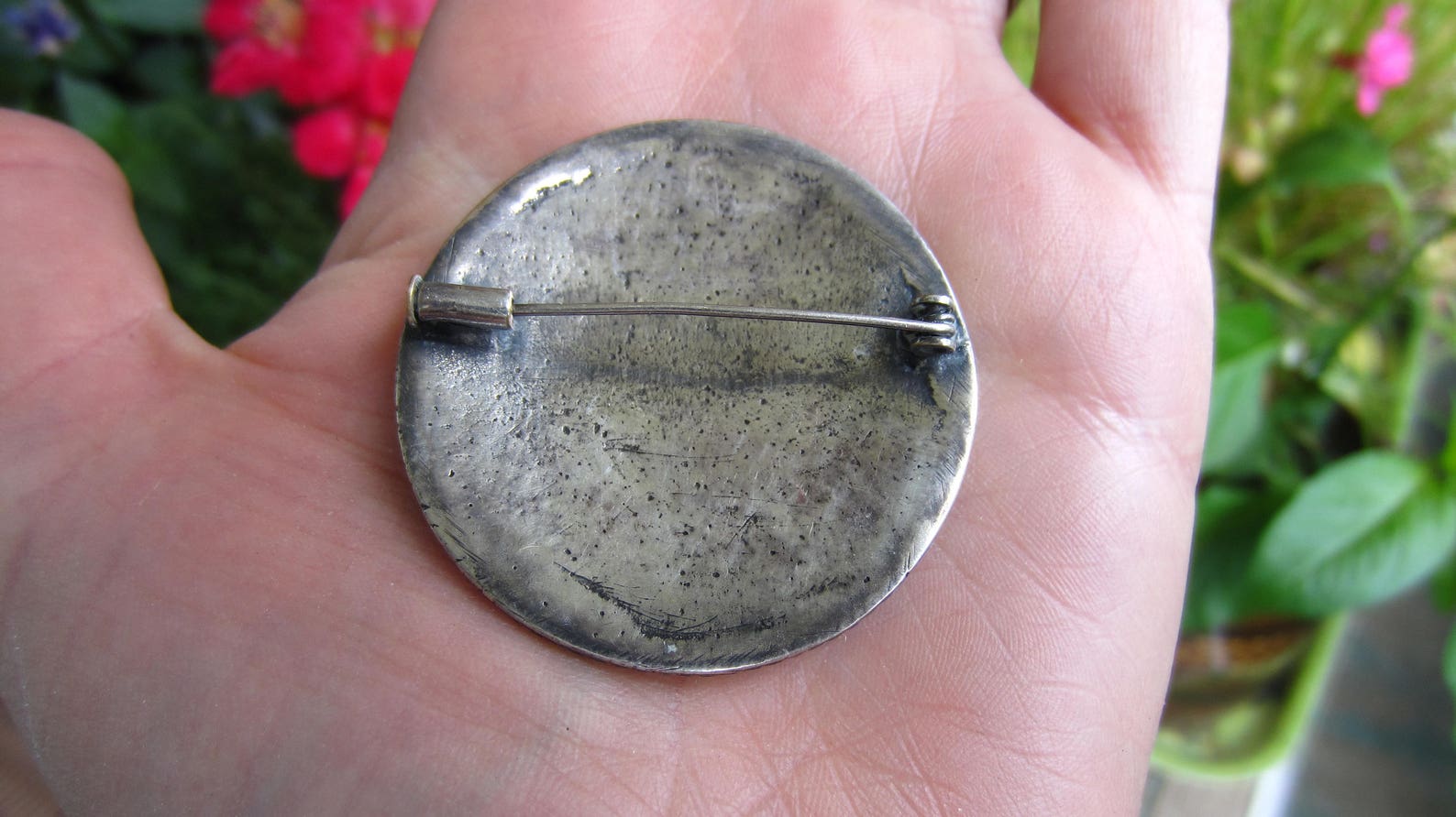 Decorative Vintage Swedish Large Heavy Brooch Unmarked Silver? Antique ...