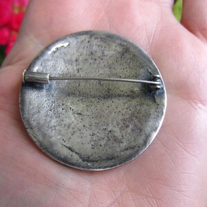 Decorative Vintage Swedish Large Heavy Brooch Unmarked Silver? Antique ...