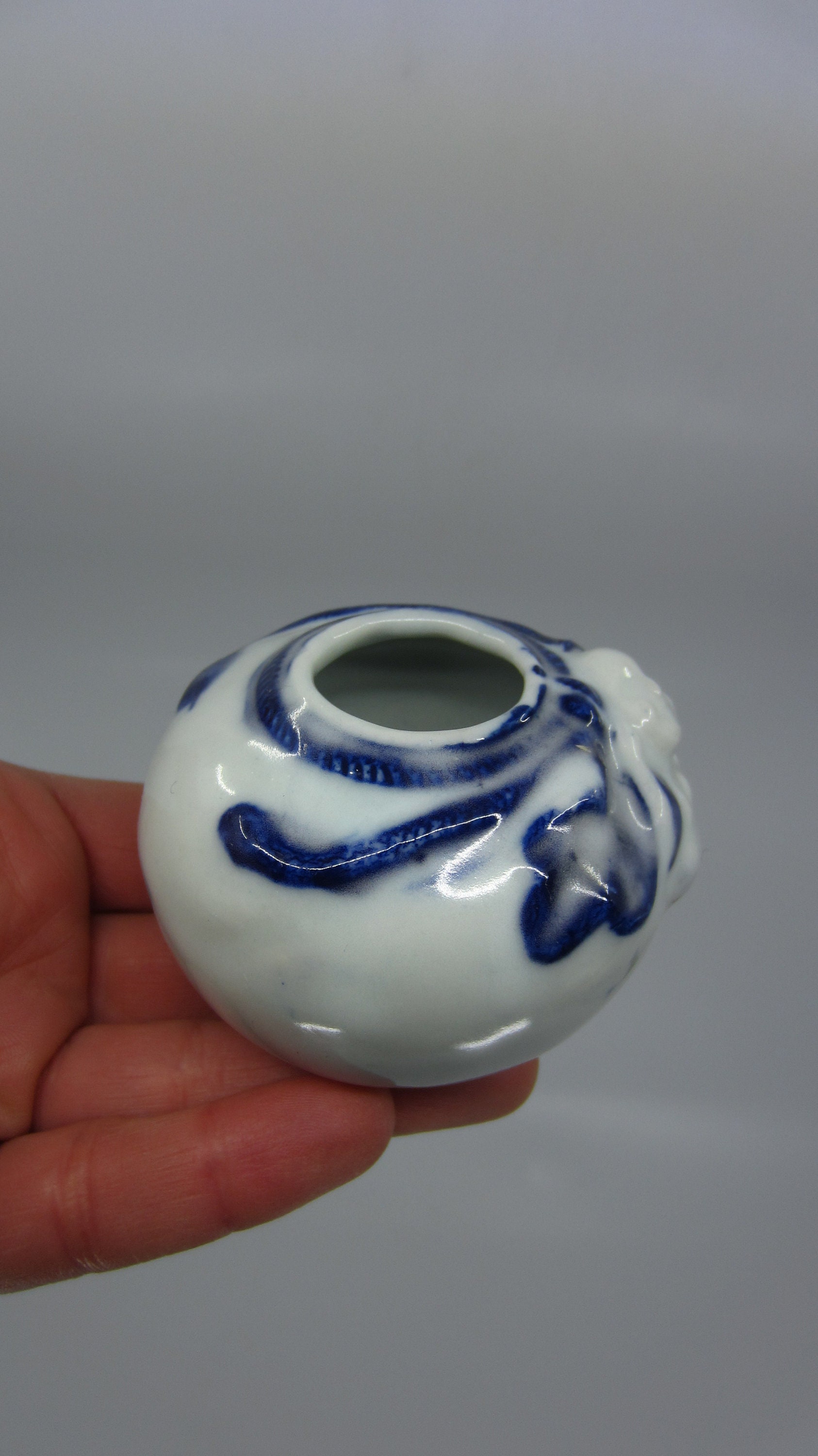 Vintage Japanese / Korean Small Hand Painted Porcelain Pot or | Etsy