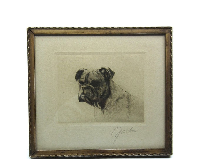 Vintage Swedish Knut Oskar Gaston Smidt Original Etching Boxer ...