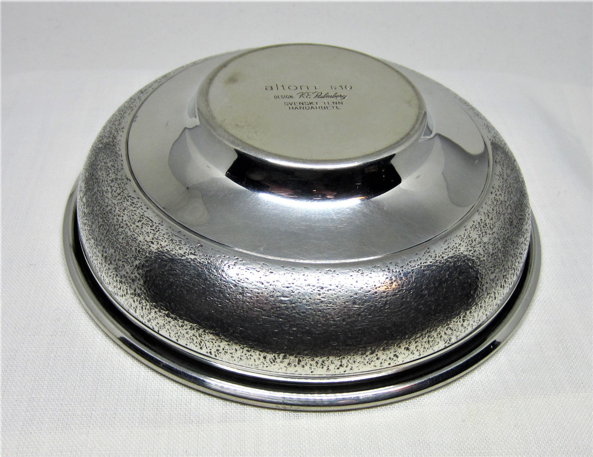 Vintage Swedish handmade Pewter bowl Alton F KE Palmberg G10 | Etsy