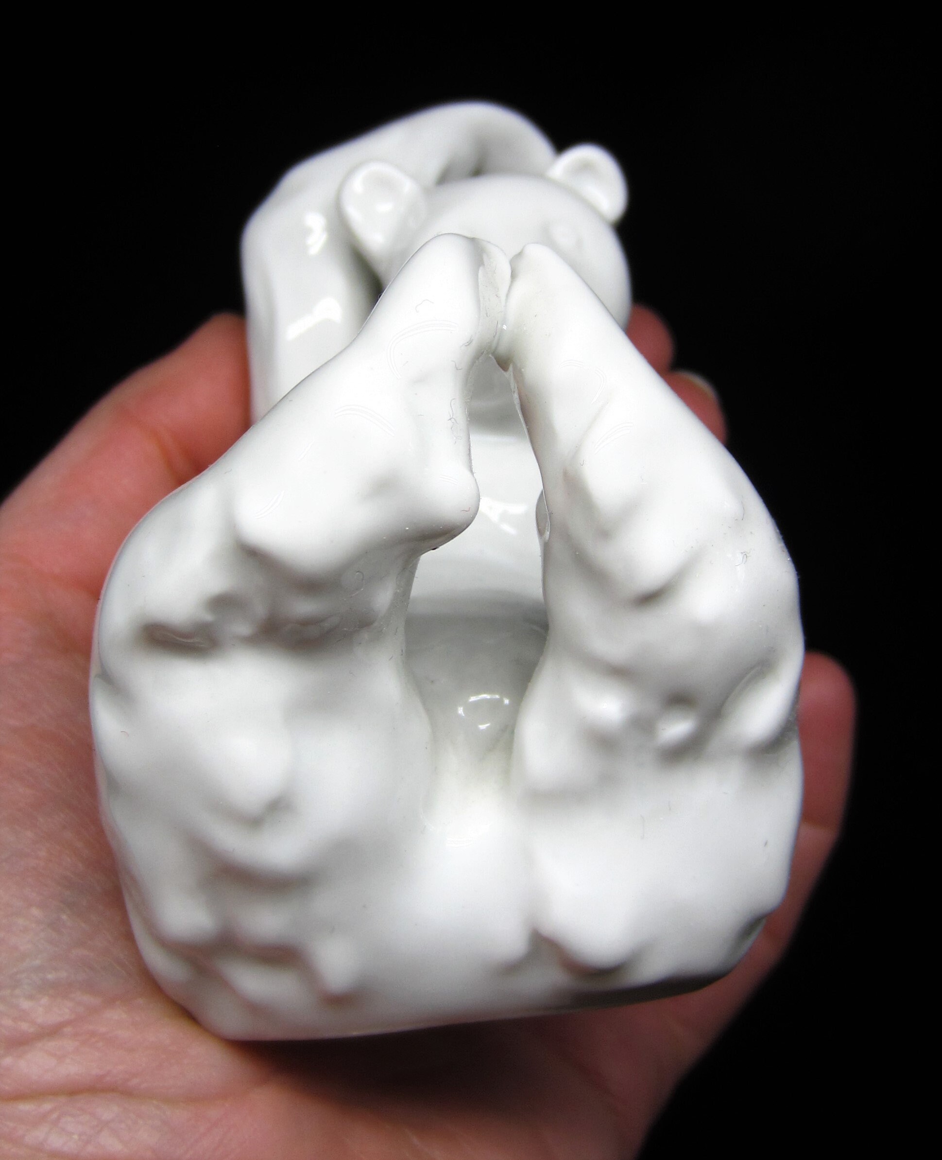 Vintage German KPM Berlin white porcelain Playing Bear | Etsy