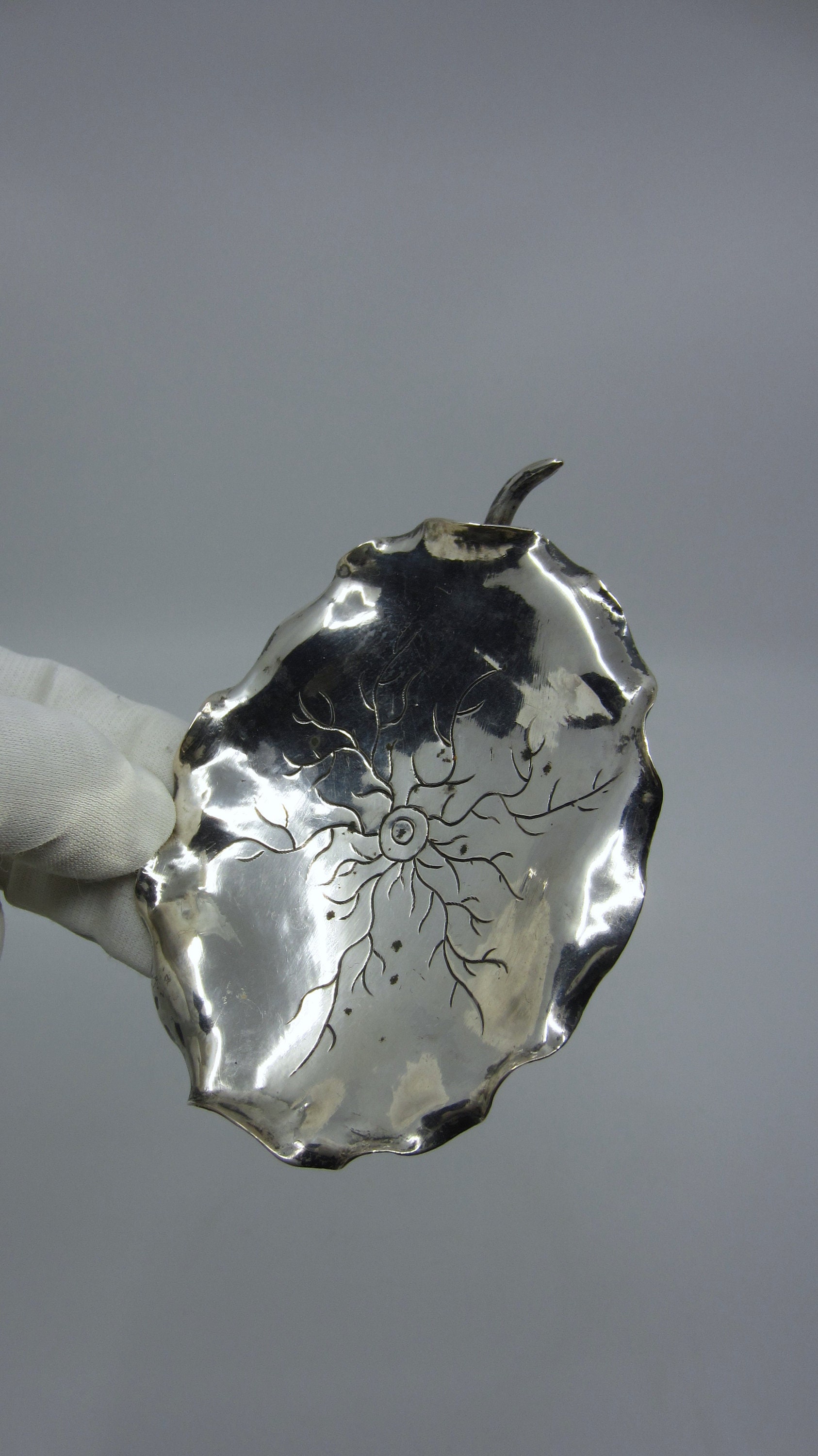 Antique Chinese Hung Chong & Co Sterling Silver Miniature Tray Organic ...
