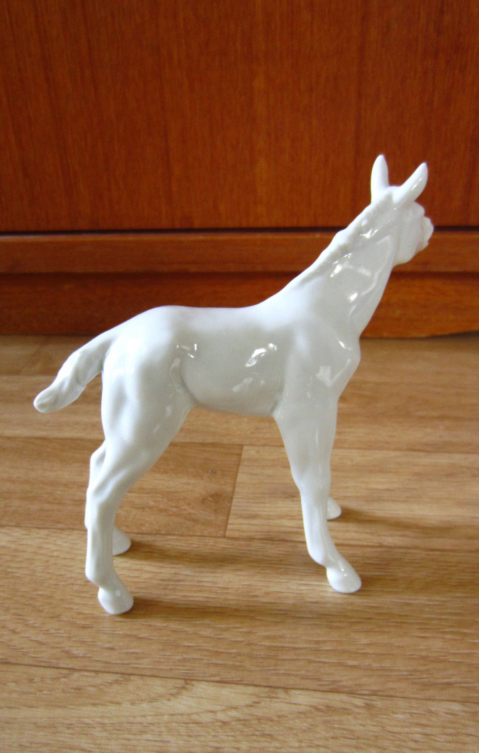 Vintage German Schaubach Kunst White Porcelain Figurine Foal Baby Horse ...