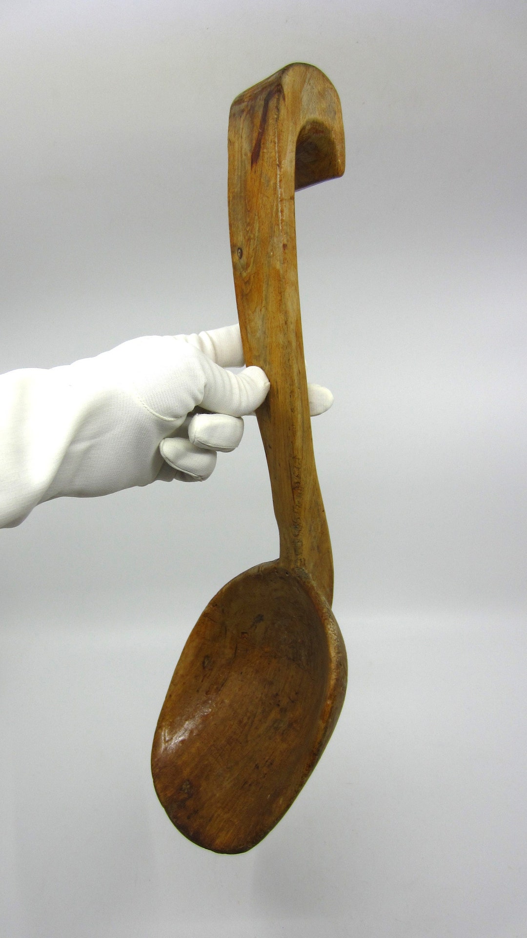 Antique Swedish Signed Hand Carved Wood Ladle / Very Big Spoon 1700s ...