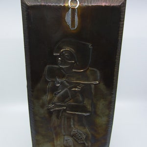 Stylish Mysterious Vintage Copper Wall Plaque Pierrot Holding a Cat and ...