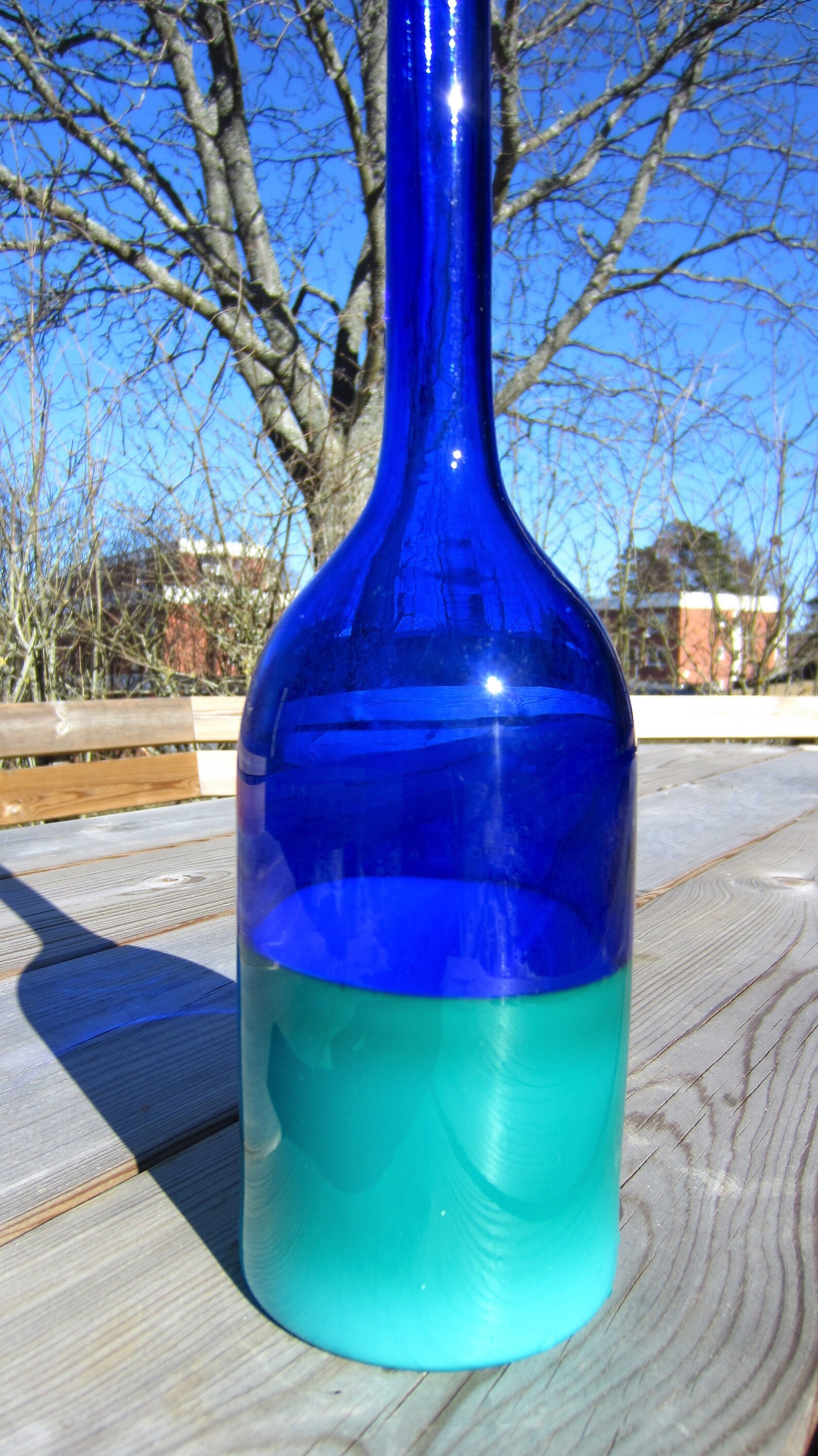 Vintage Italian Murano Venini Fulvio Bianconi Two Color Bottle - Etsy