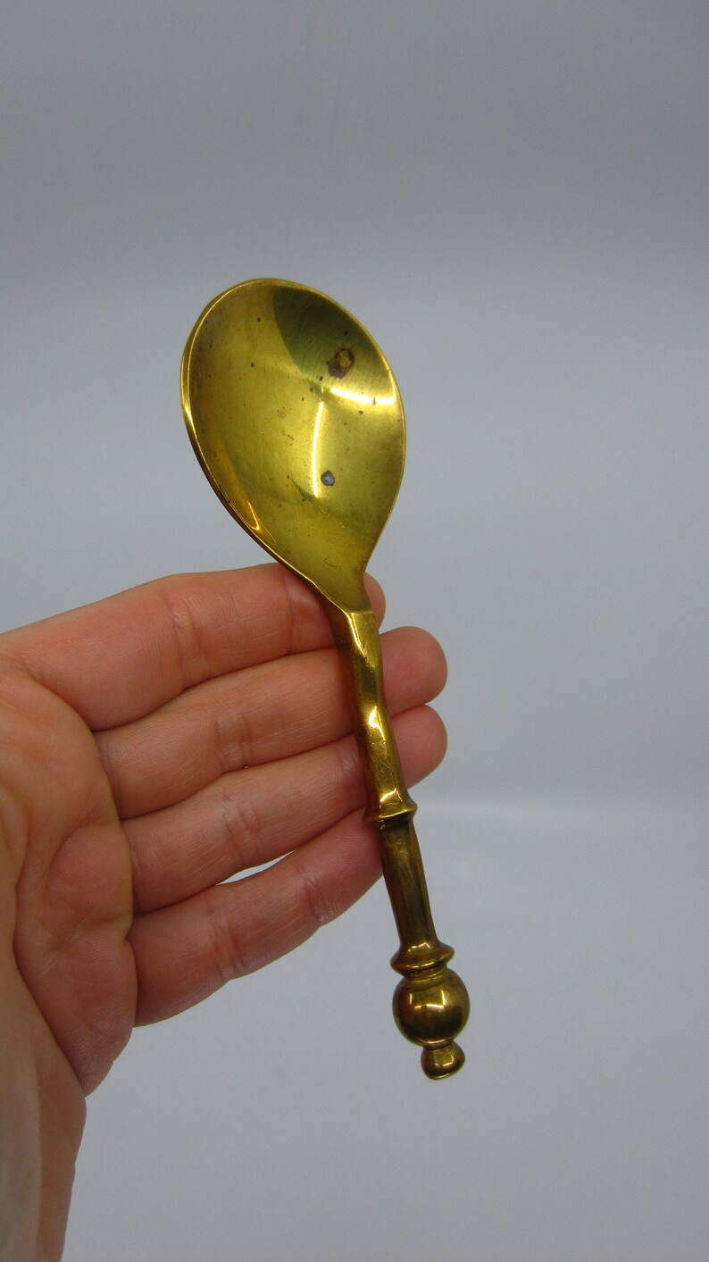 Antique / Vintage Swedish Brass Drinking Spoon Medieval / - Etsy