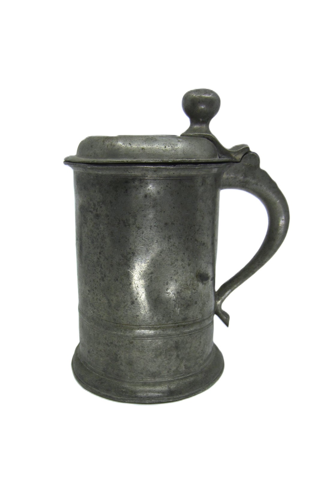 Antique Swedish Abraham Emanuel Bjurström Pewter Beer Stein / Tankard ...