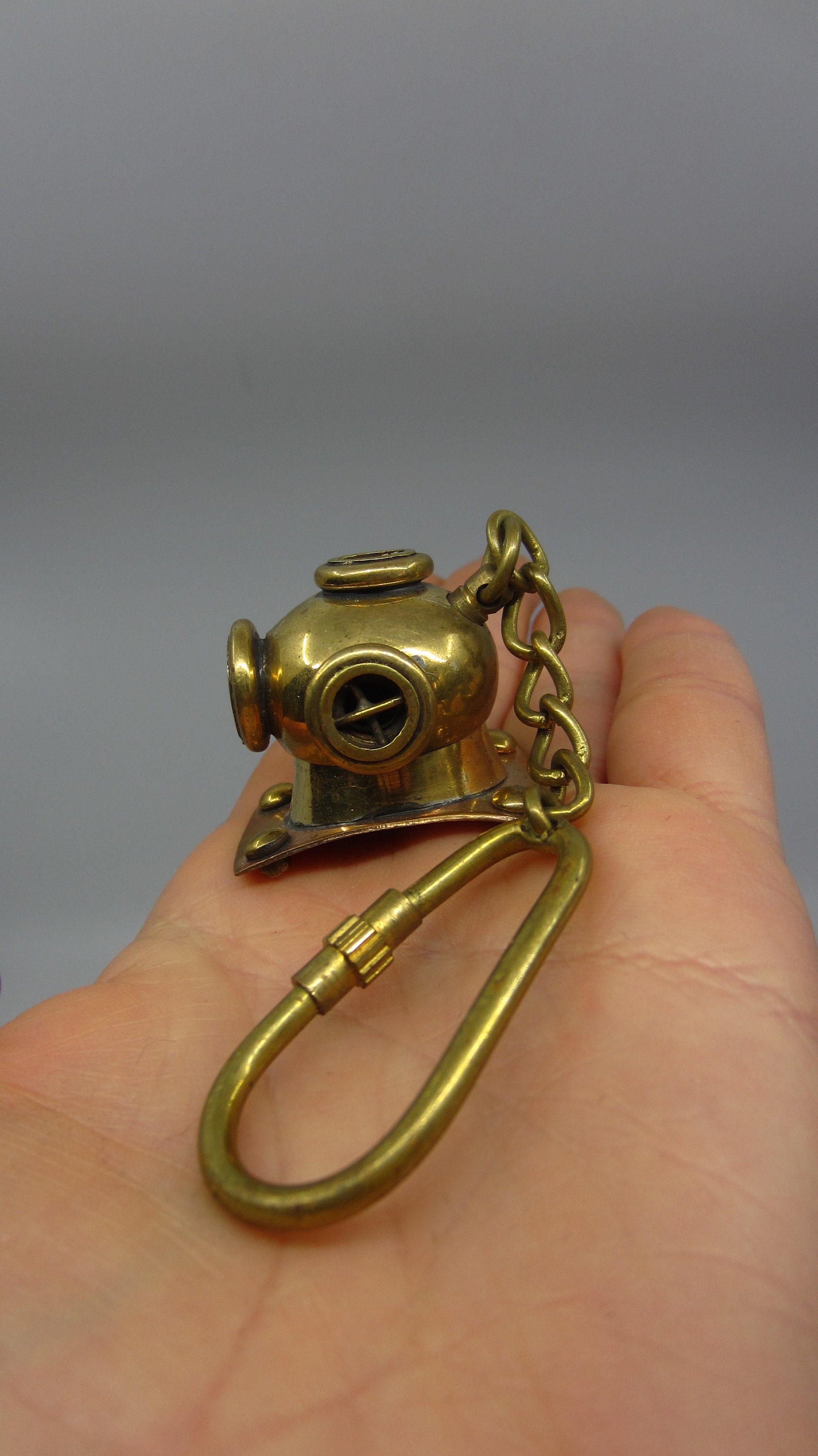 Cute hilarious handmade miniature diving helmet in brass & | Etsy