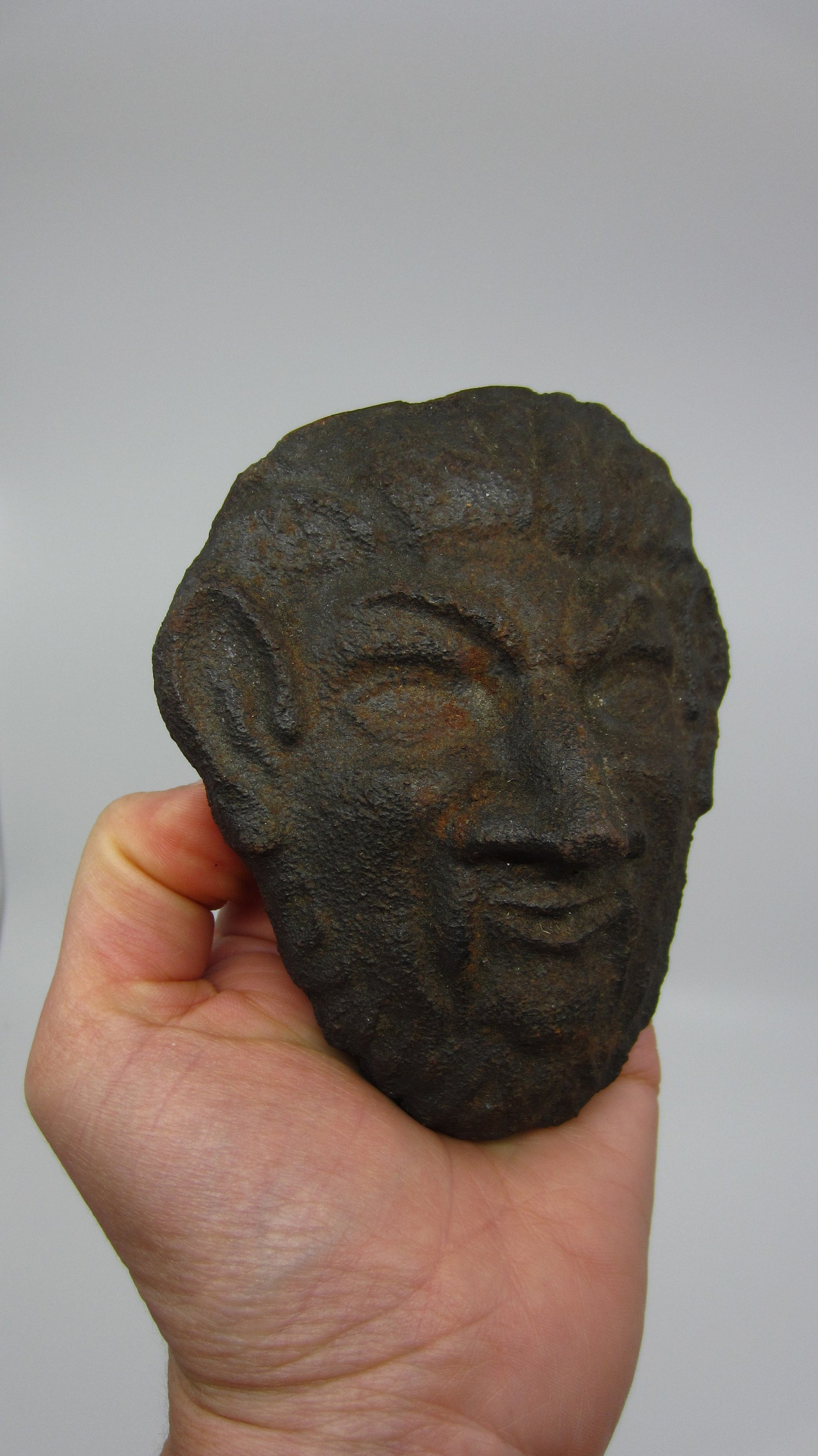 Antique Cast Iron Mascaron Satyr Pan Faun Bearded Face in - Etsy