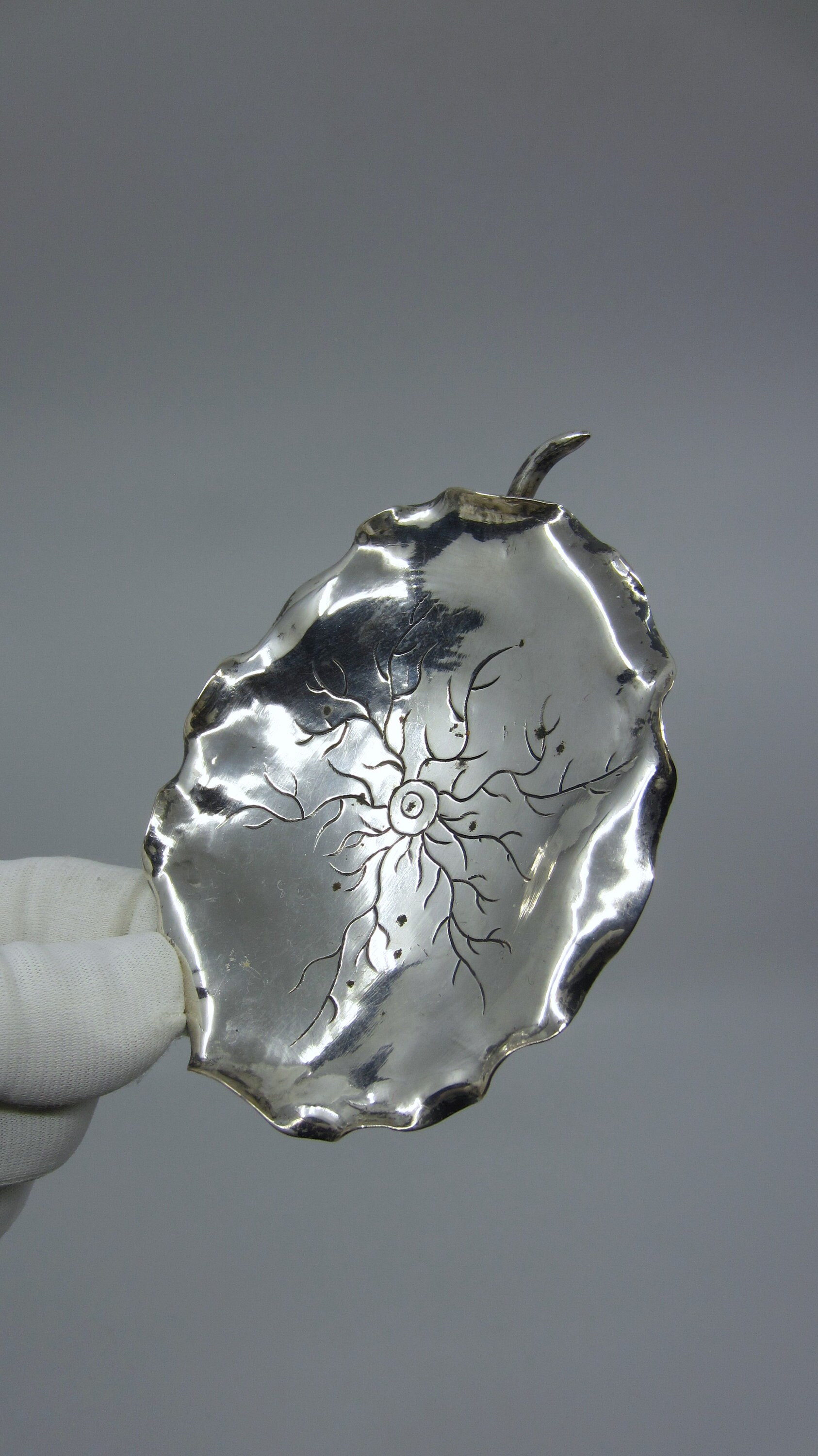 Antique Chinese Hung Chong & Co Sterling Silver Miniature Tray Organic ...