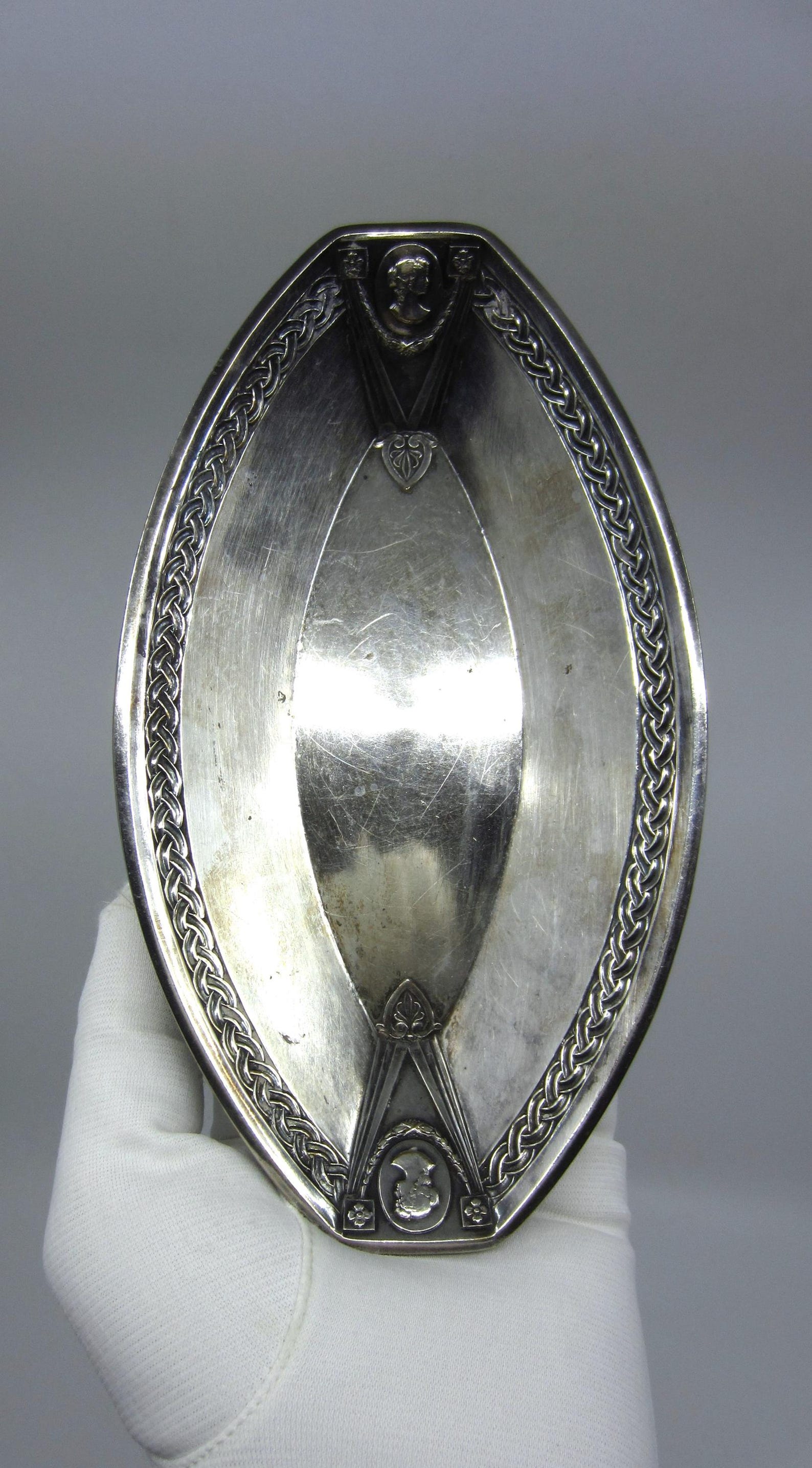 Antique German WMF Silverplated Hair Pin Tray / Trinket Dish Female ...