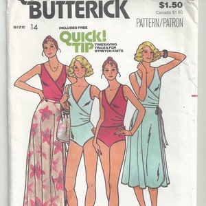 Butterick 6148 Vintage 1970s Dress Pattern Quick and Simple Swimsuit ...
