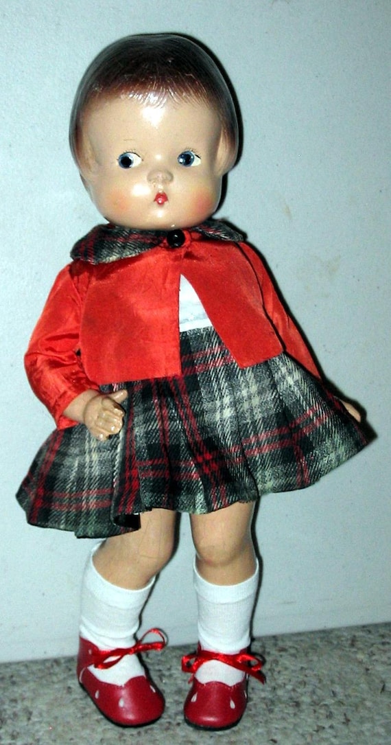 Patsy Look-Alike Composition Doll School Dress Red | Etsy