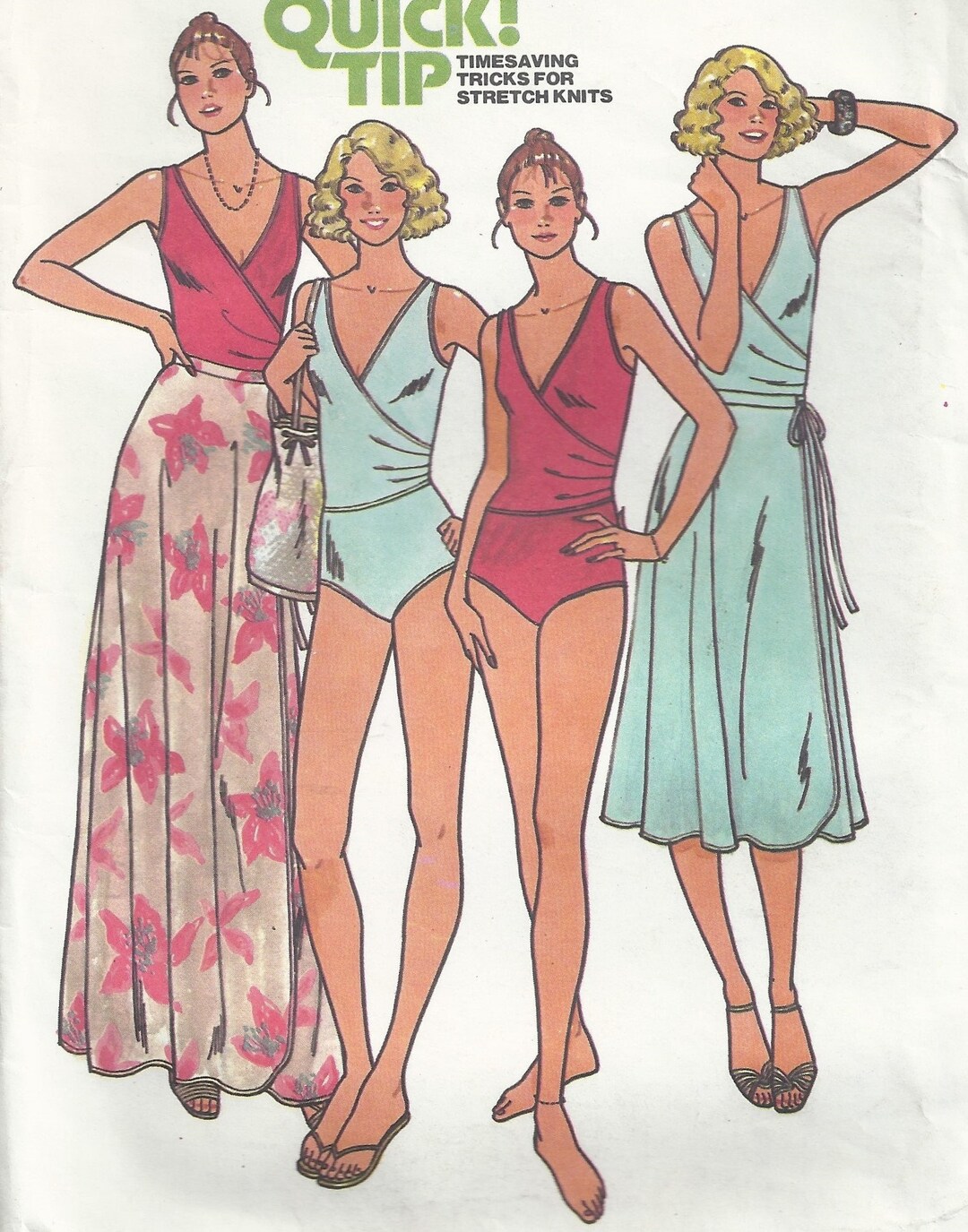 Butterick 6148 Vintage 1970s Dress Pattern Quick and Simple Swimsuit ...