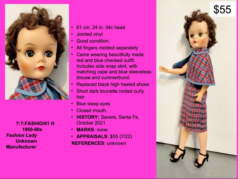 1960s Fashion Lady Doll Unknown Manufacturer - Etsy