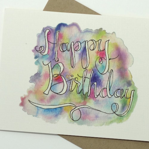 Colorful Birthday Card - Etsy