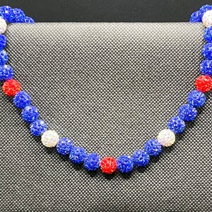 Baseball Rhinestone Necklace White WITH Blue Necklace Bryce Harper ...