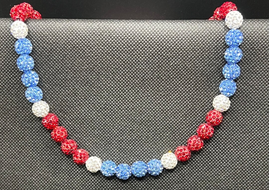 Retro Baseball Rhinestone Necklace - Powder Blue- Phillies Playoff ...